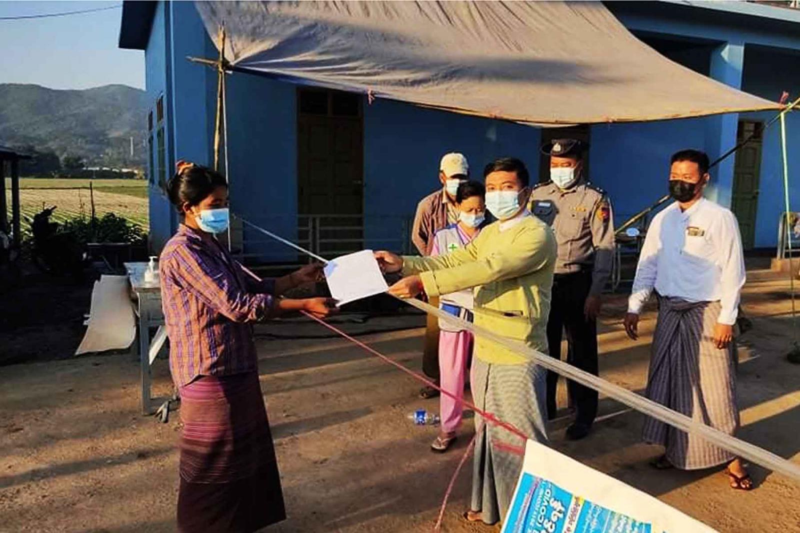 မိုင်းယုမြို့၌ Facility Quarantine နေထိုင်ပြီးသူ ၁၉ ဦး အား နေထိုင်ပ